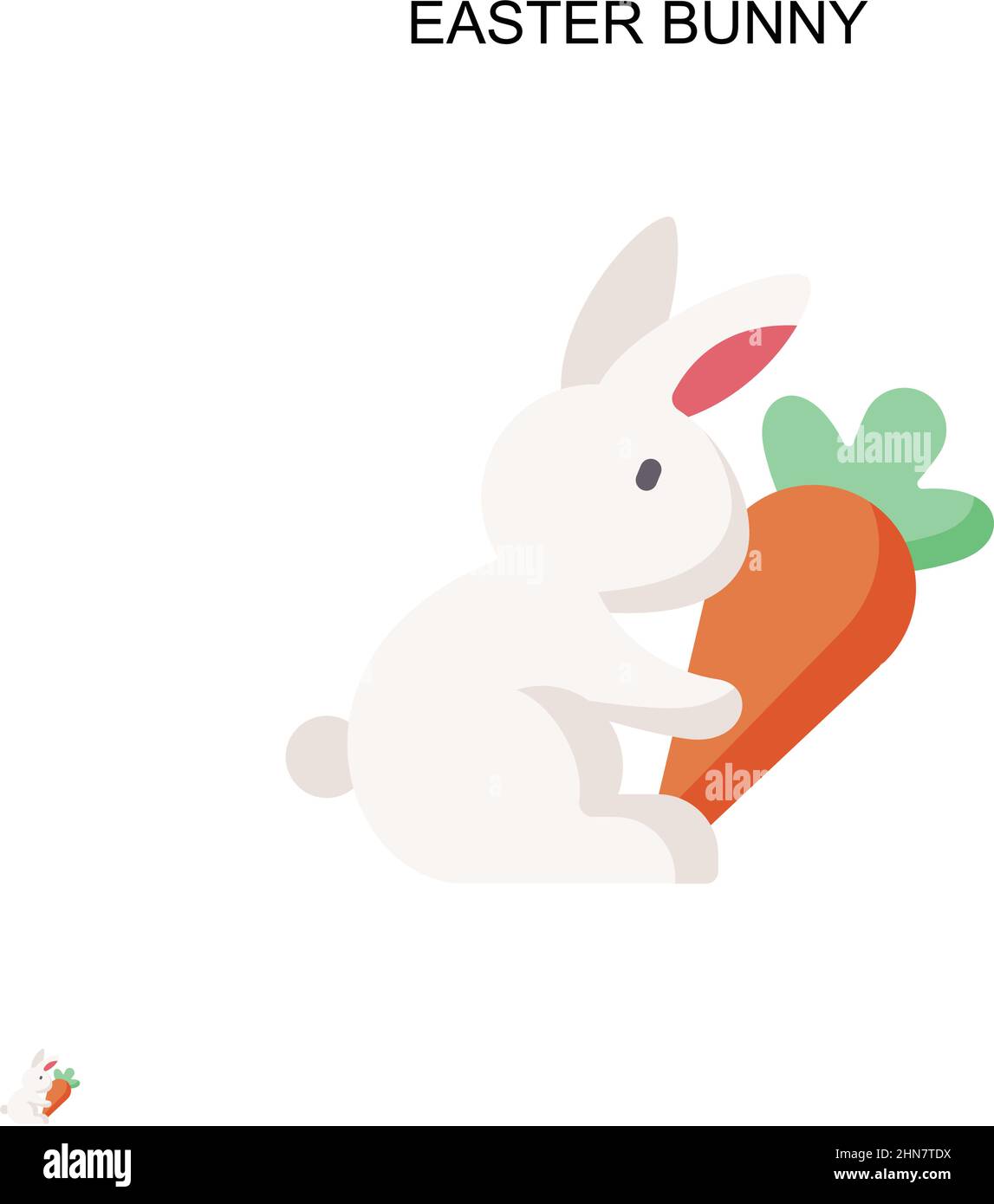 Easter bunny Simple vector icon. Illustration symbol design template ...