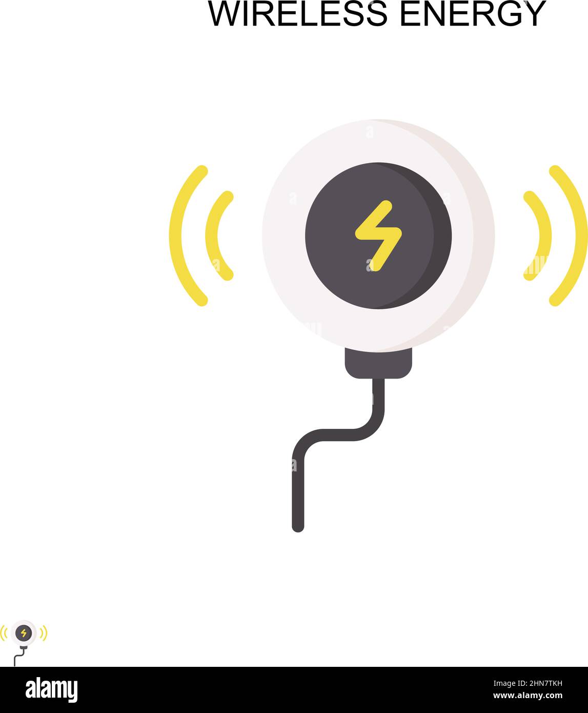 Wireless energy Simple vector icon. Illustration symbol design template ...