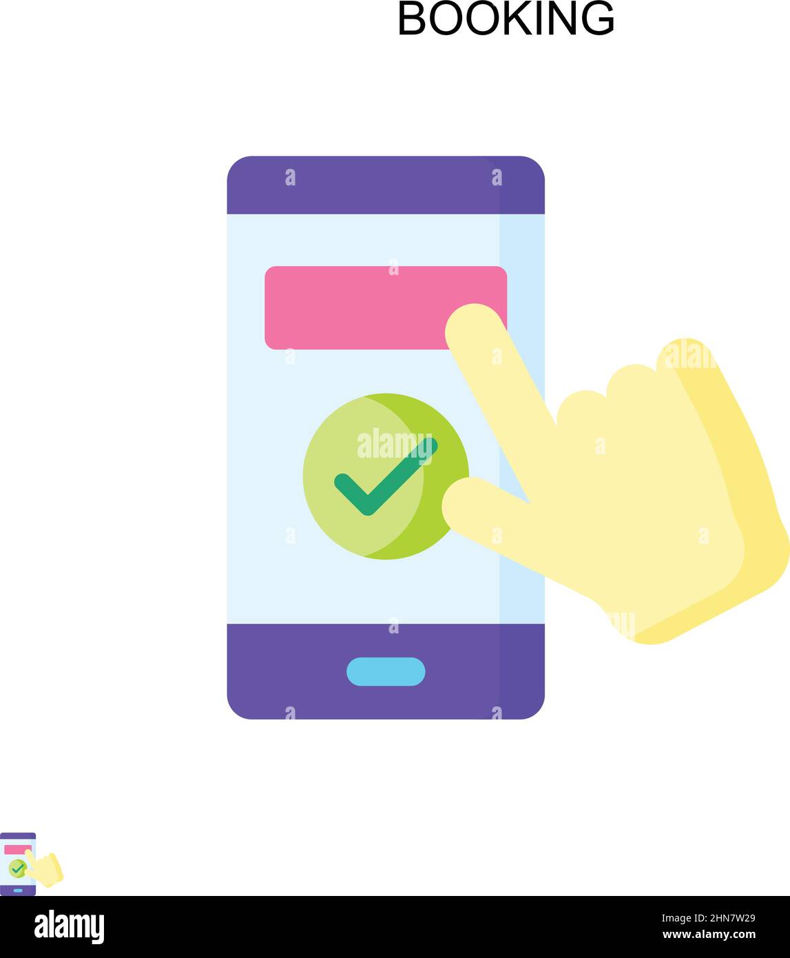 Booking Simple vector icon. Illustration symbol design template for web ...