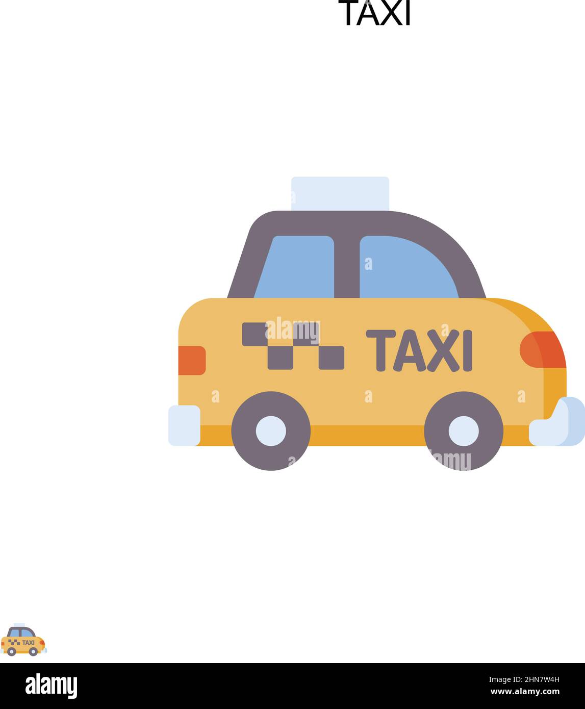 Taxi Simple vector icon. Illustration symbol design template for web ...