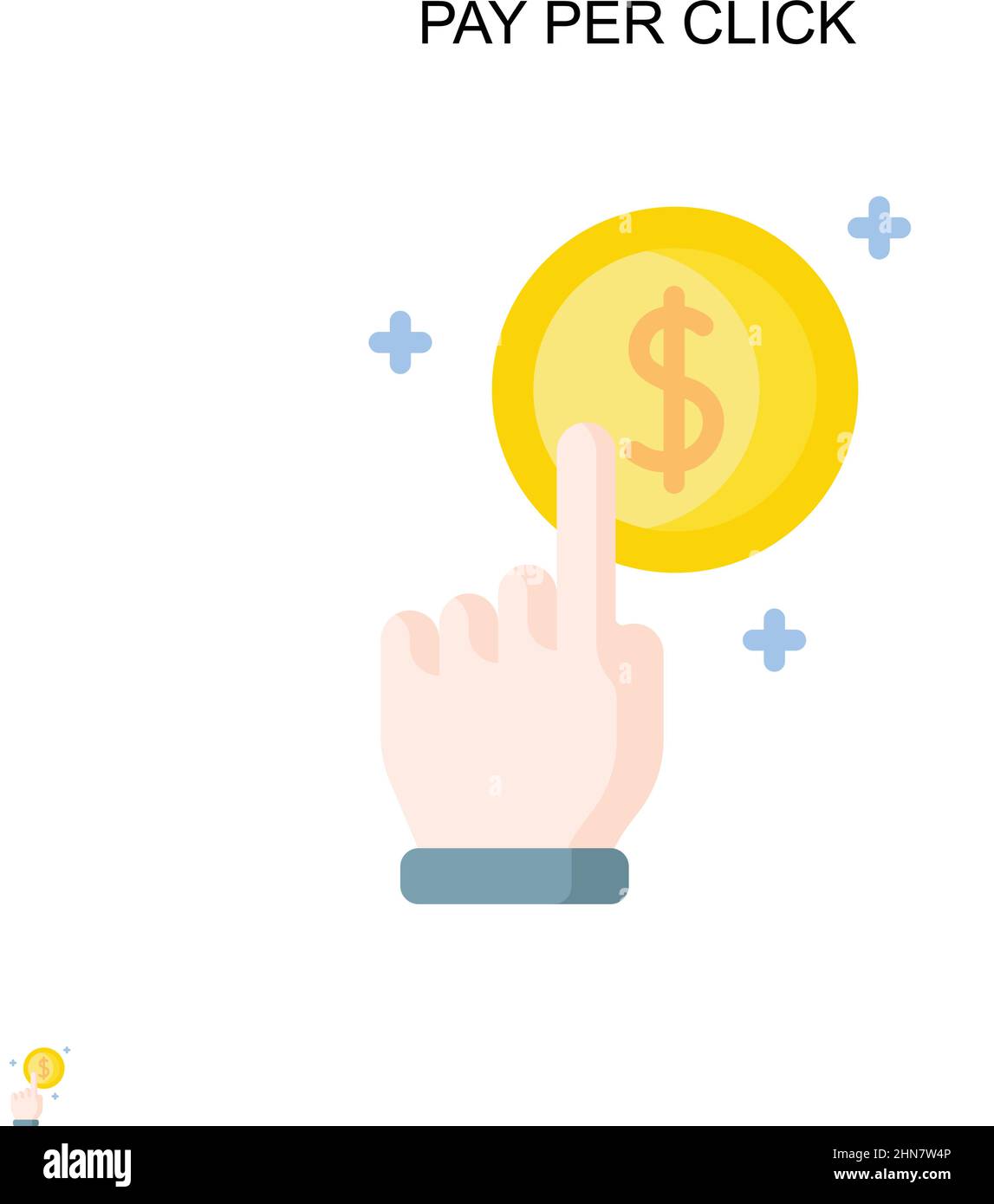 Pay per click Simple vector icon. Illustration symbol design template ...