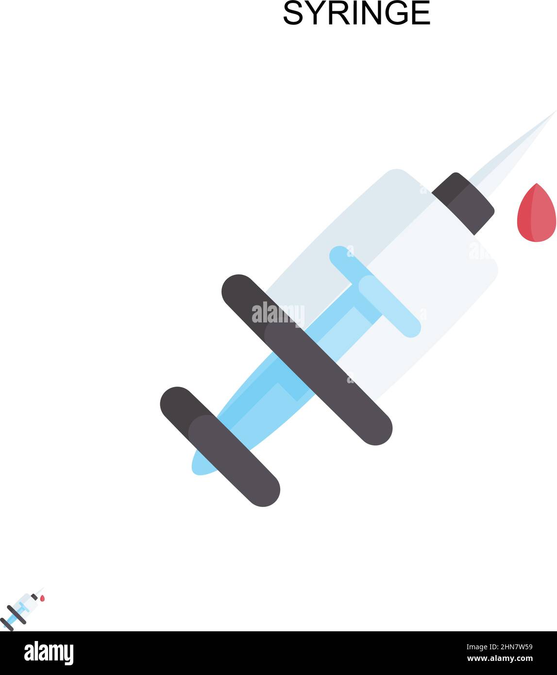 Syringe Simple vector icon. Illustration symbol design template for web ...