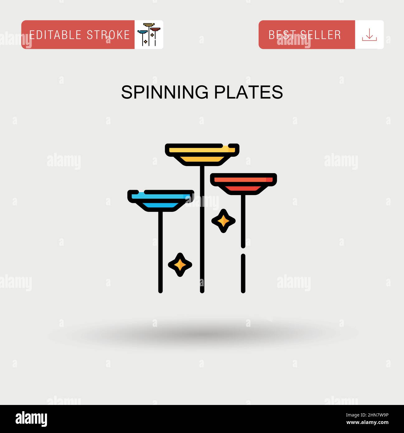 Spinning plate Stock Vector Images - Alamy