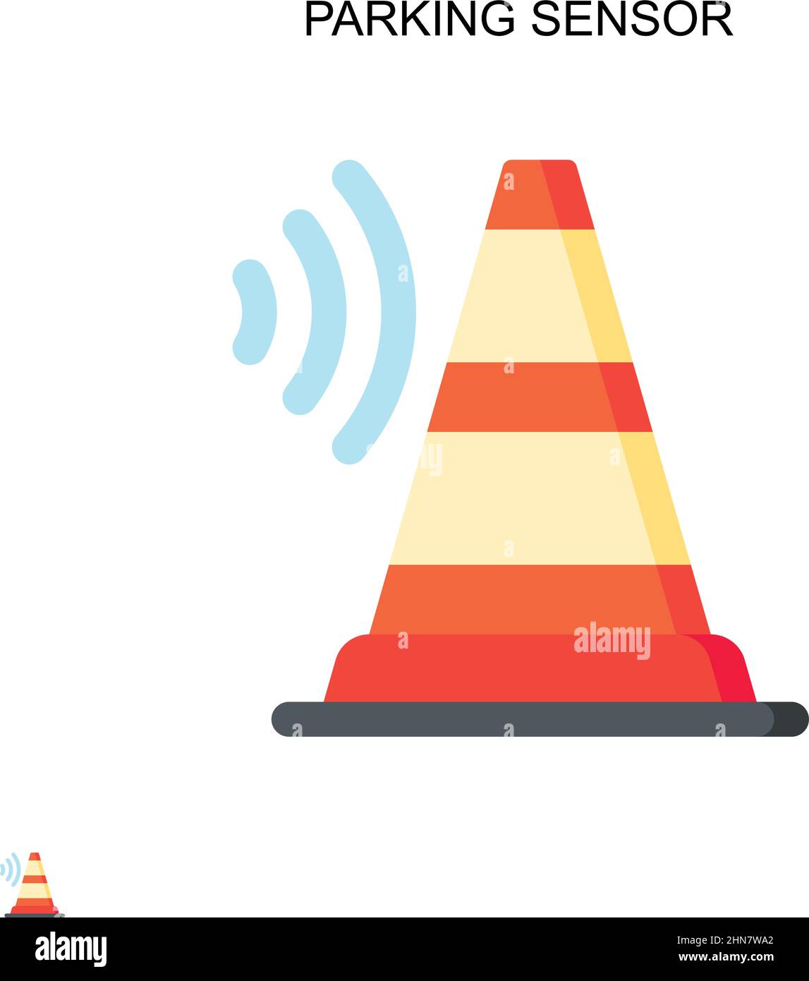 Parking sensor Simple vector icon. Illustration symbol design template ...