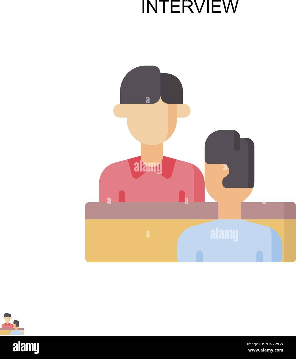 Interview Simple vector icon. Illustration symbol design template for ...