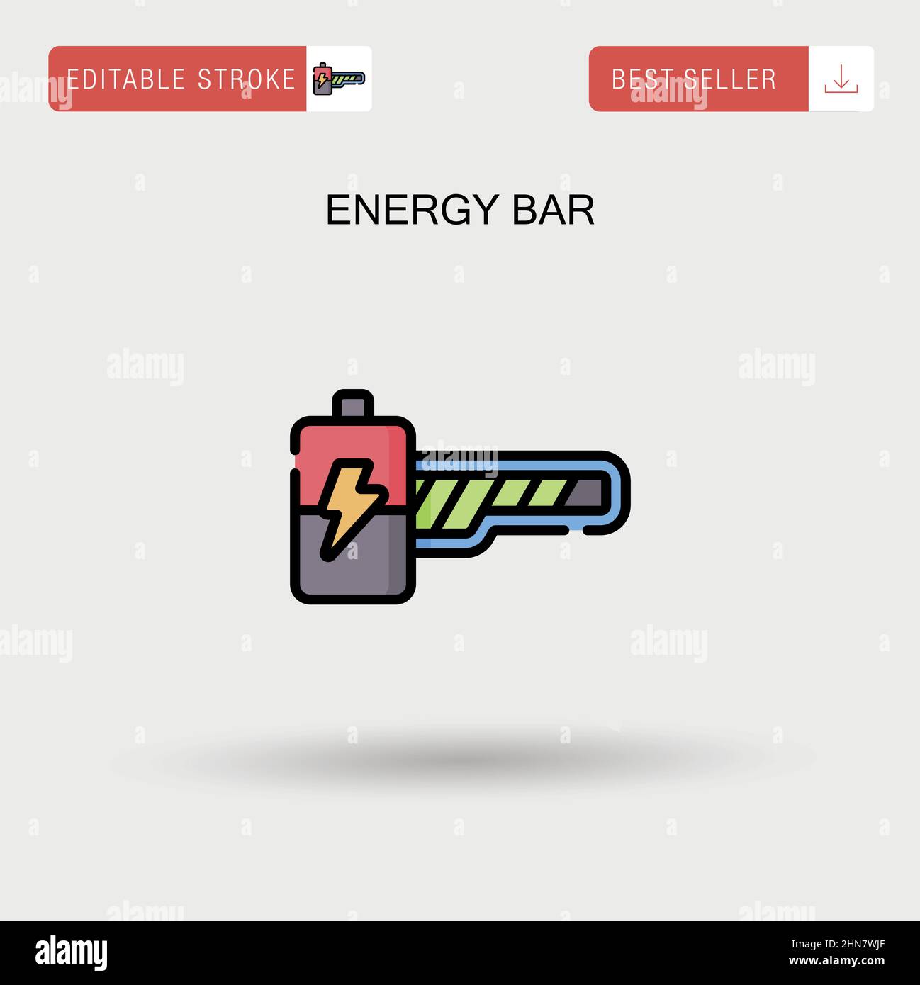 Food granola bar isolated Stock Vector Images - Alamy