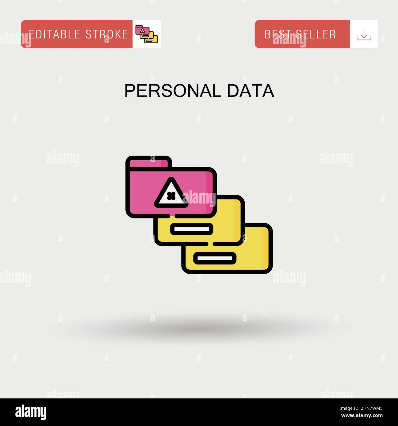 Personal data Simple vector icon Stock Vector Image & Art - Alamy