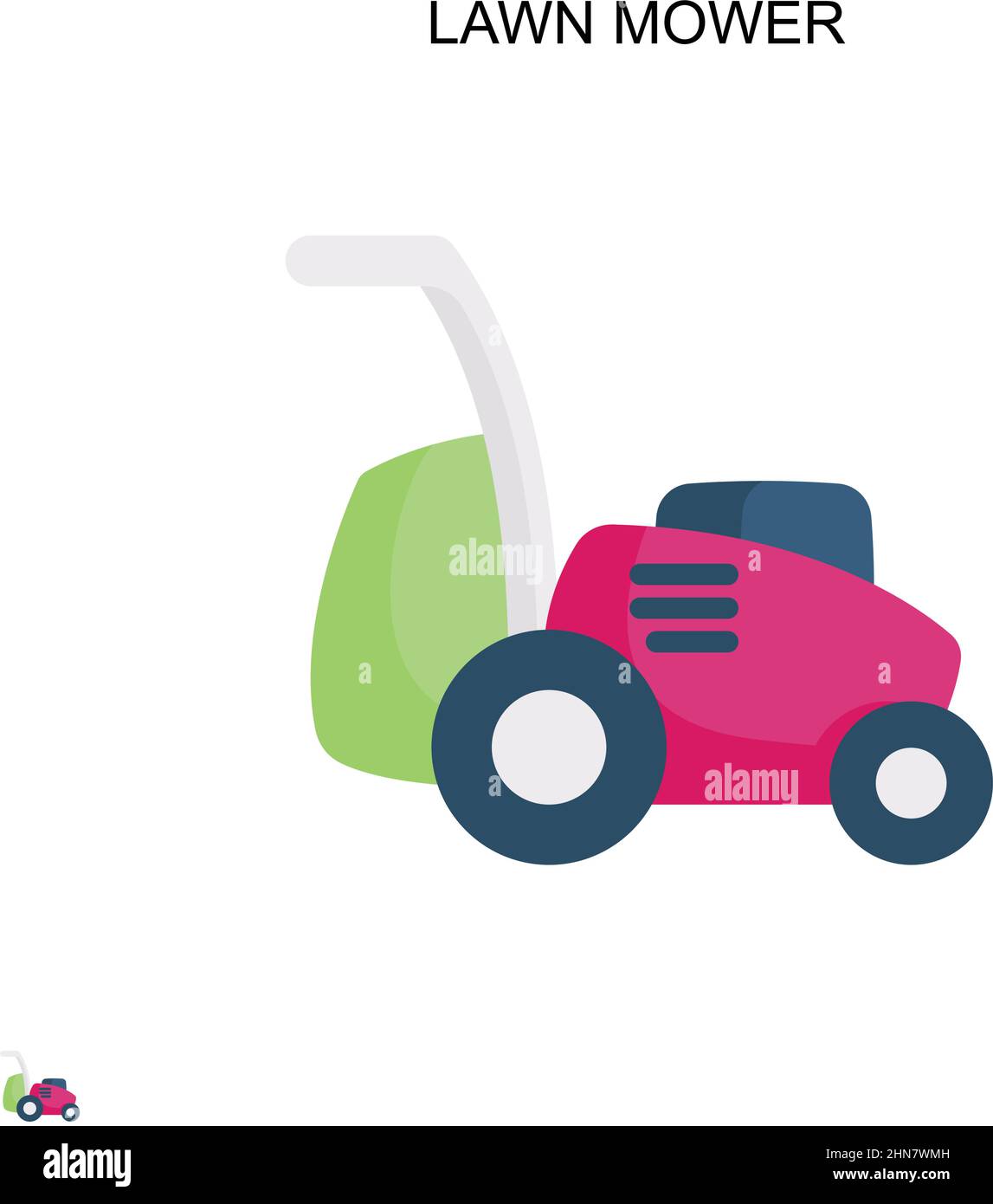 Lawn mower Simple vector icon. Illustration symbol design template for ...