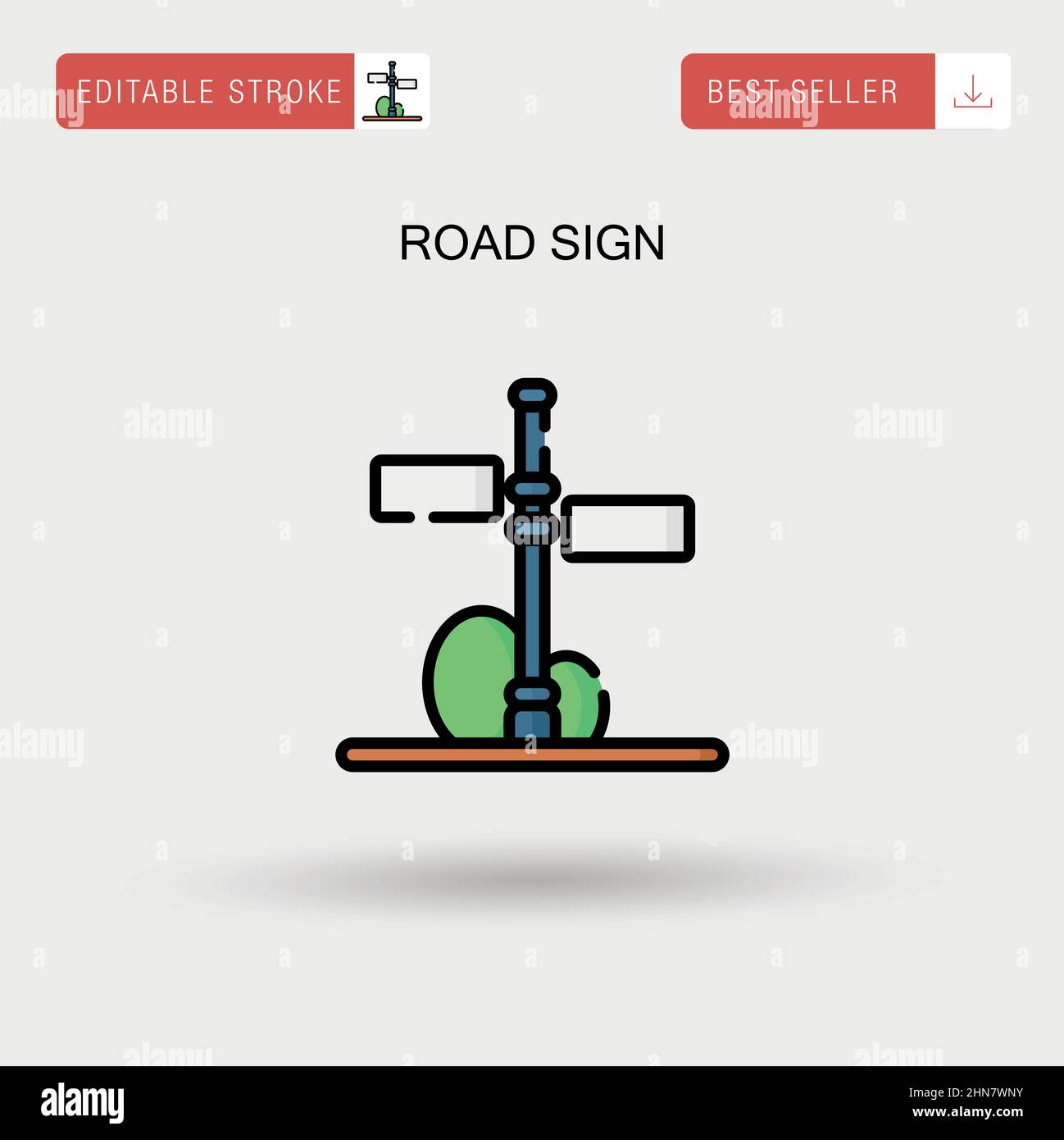 Road sign Simple vector icon Stock Vector Image & Art - Alamy