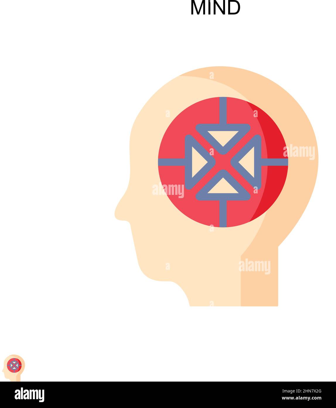 Mind Simple vector icon. Illustration symbol design template for web mobile UI element Stock ...
