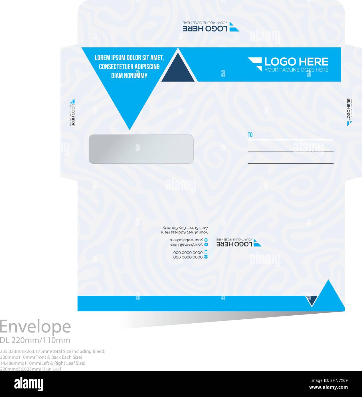 cyan colored vector DL Envelope design Stock Vector Image & Art - Alamy