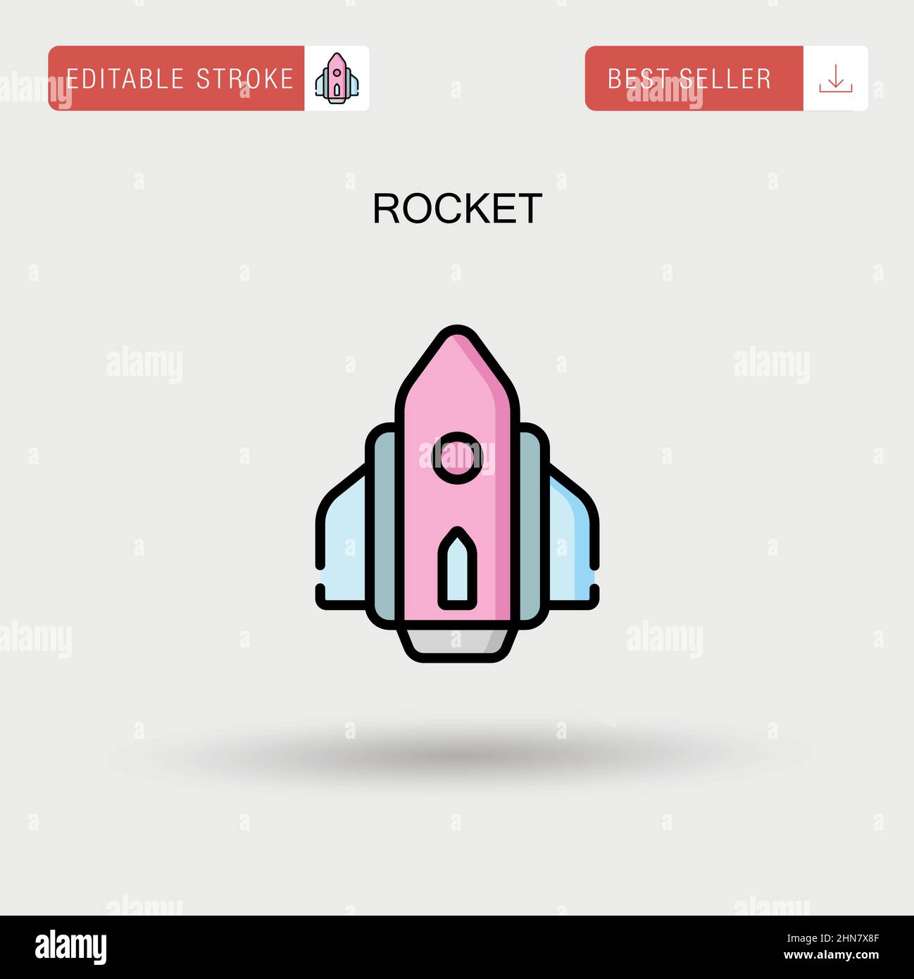 Rocket Simple vector icon Stock Vector Image & Art - Alamy
