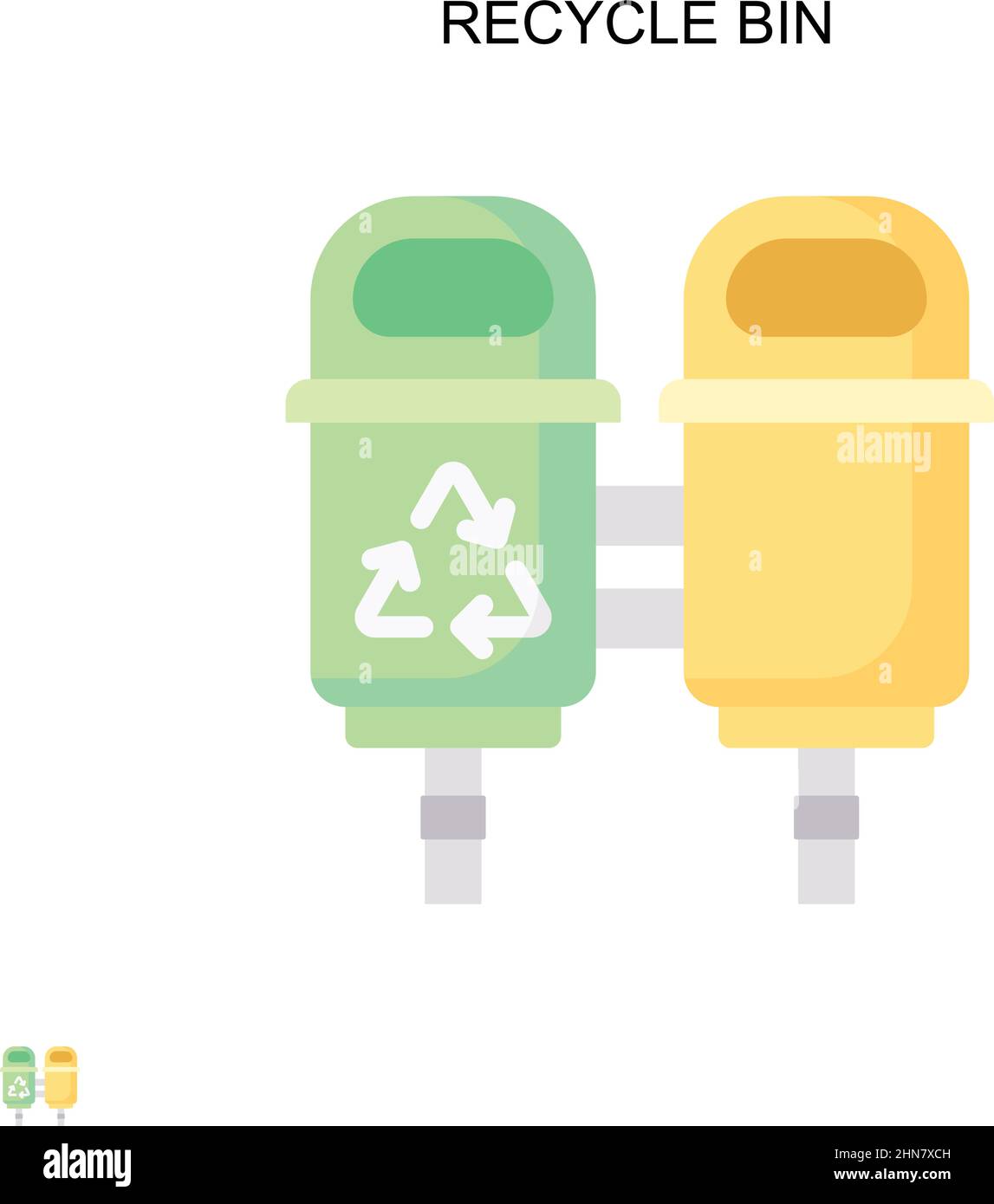 Recycle bin Simple vector icon. Illustration symbol design template for ...