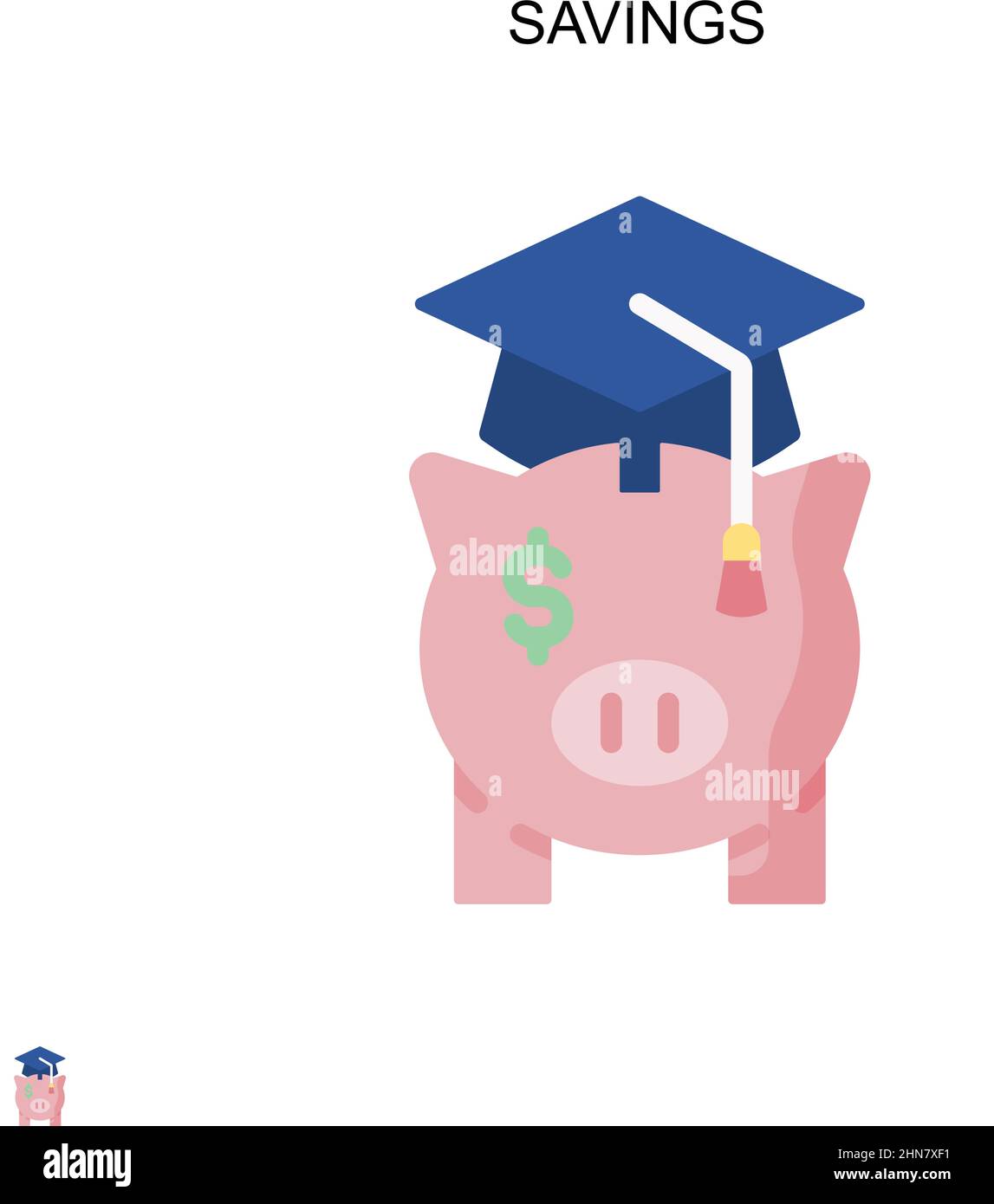 Savings Simple vector icon. Illustration symbol design template for web ...