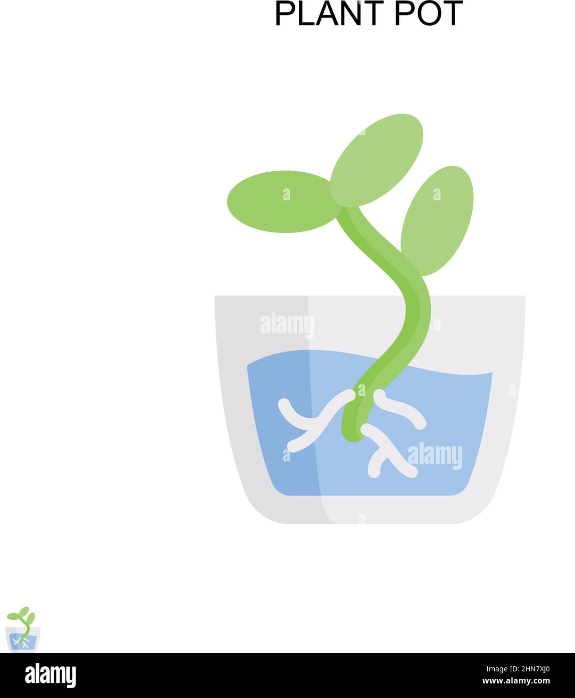 Plant pot Simple vector icon. Illustration symbol design template for ...