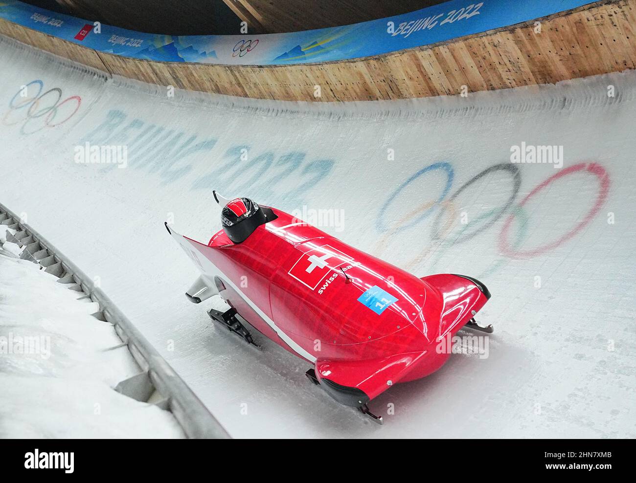 Yanqing, China. 14th Feb, 2022. Olympics, bobsleigh, two-man bobsleigh ...