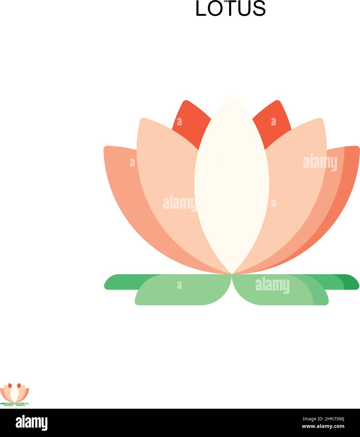 Lotus Simple vector icon. Illustration symbol design template for web ...