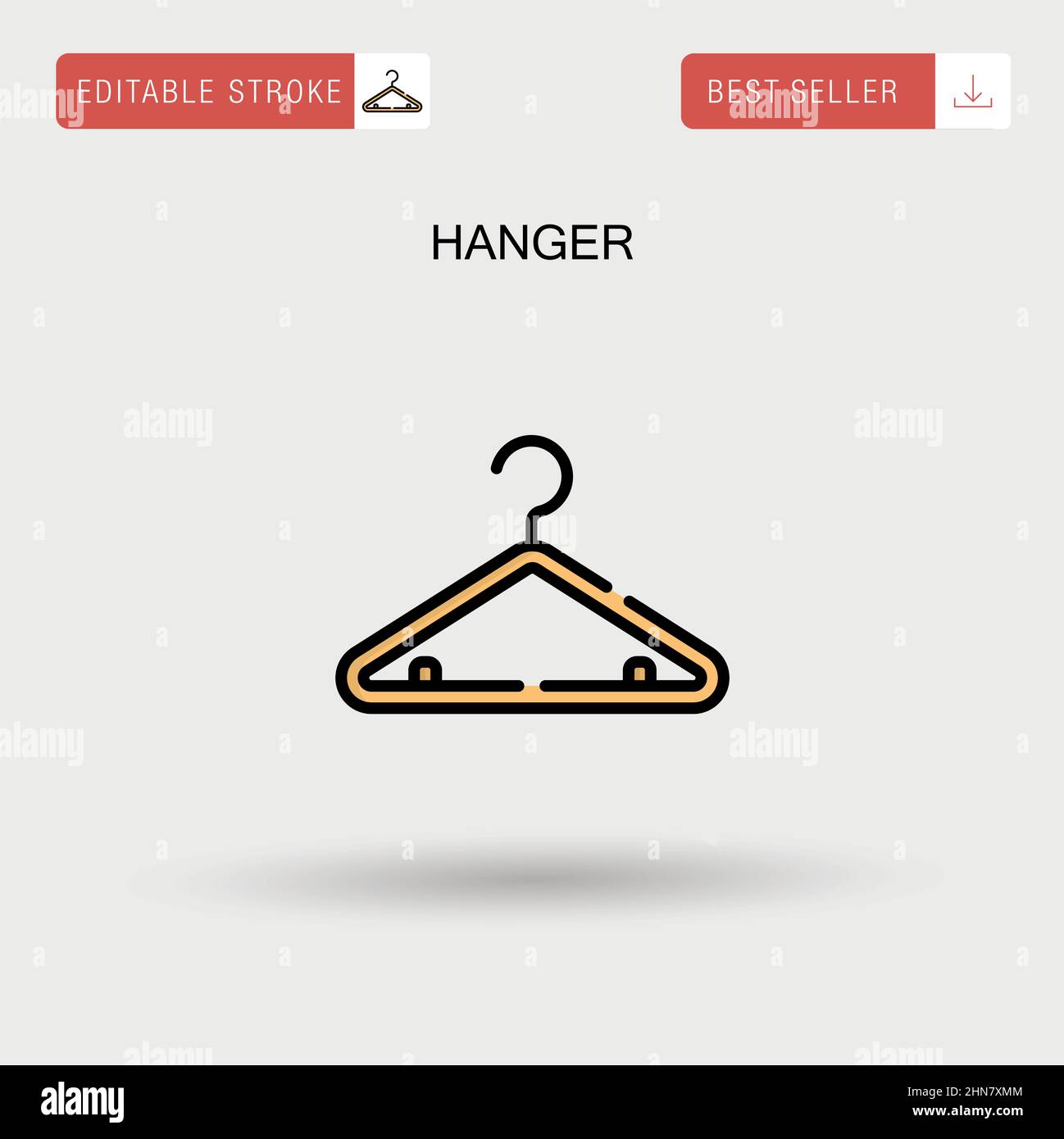 Hanger Simple vector icon Stock Vector Image & Art - Alamy