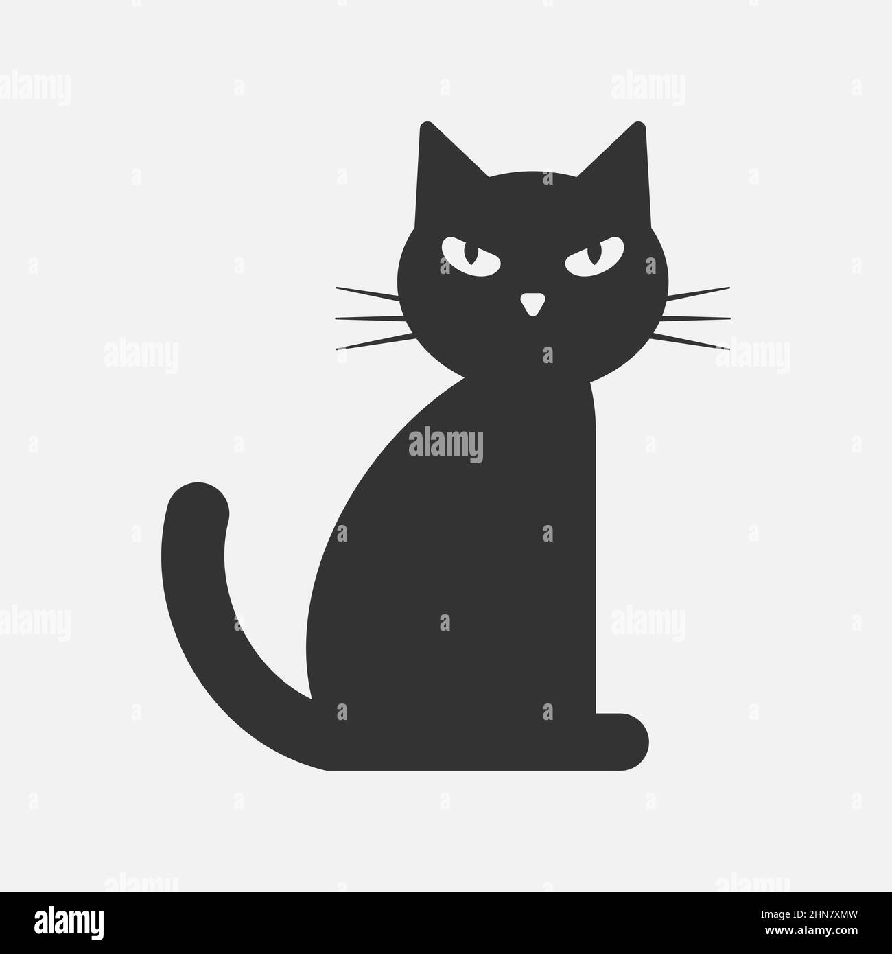 Sitting cat vector icon on white background Stock Vector Image & Art ...