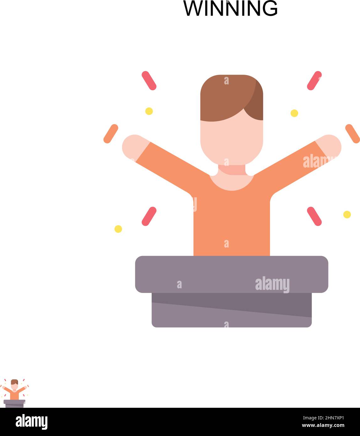 Winning Simple vector icon. Illustration symbol design template for web ...