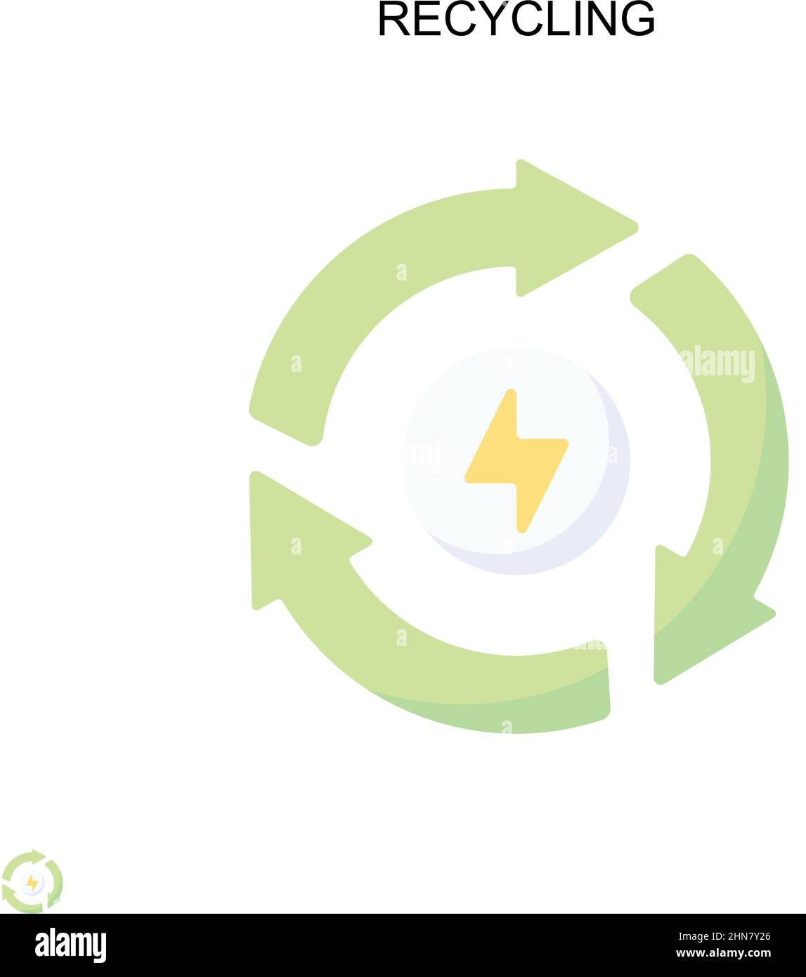 Recycling Simple vector icon. Illustration symbol design template for ...