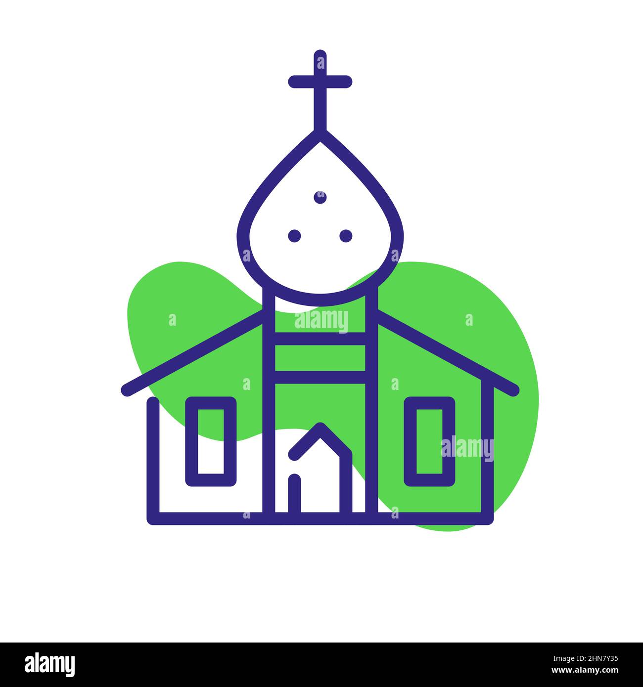 Christian church symbol. Pixel perfect, editable stroke color icon ...
