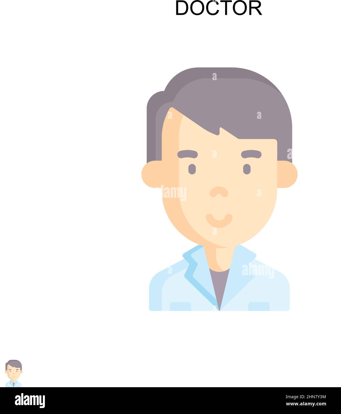 Doctor Simple vector icon. Illustration symbol design template for web ...