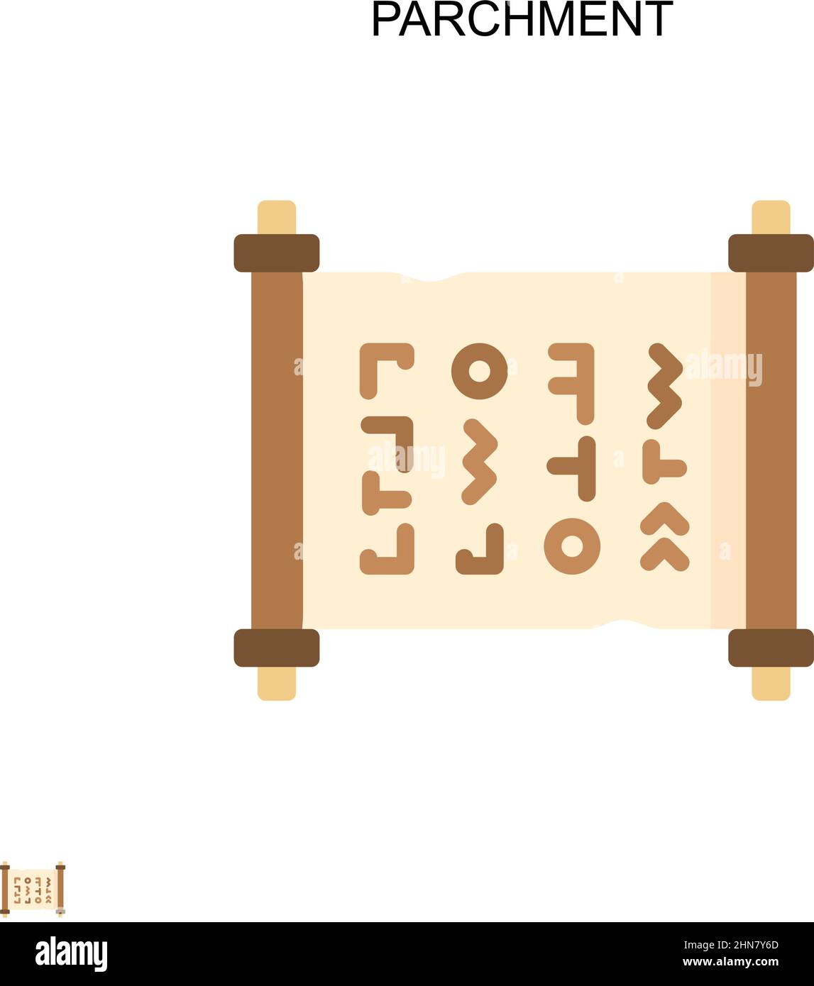 Parchment Simple vector icon. Illustration symbol design template for ...