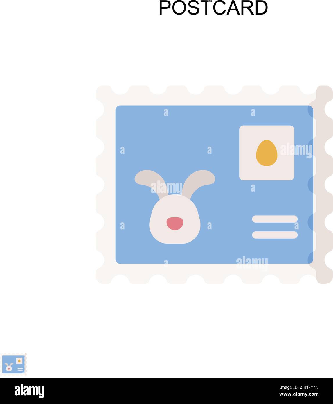 Postcard Simple vector icon. Illustration symbol design template for ...