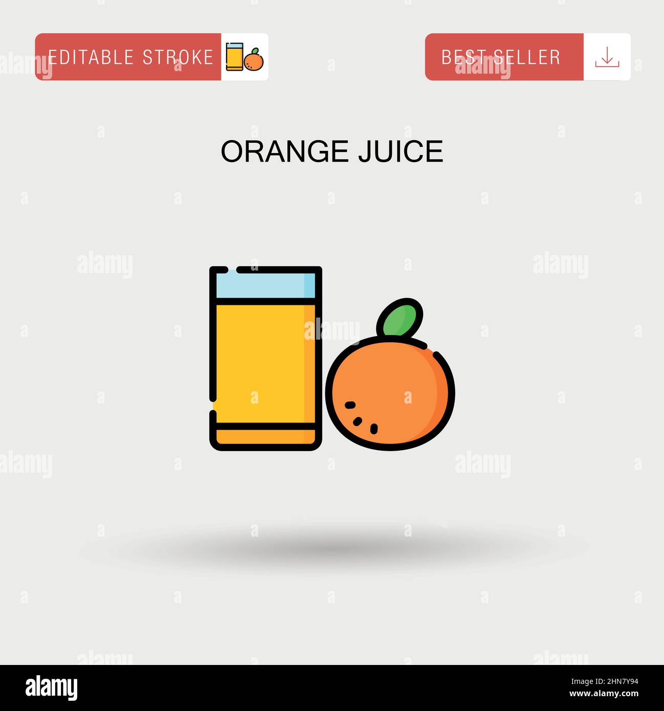 Orange juice Simple vector icon Stock Vector Image & Art - Alamy