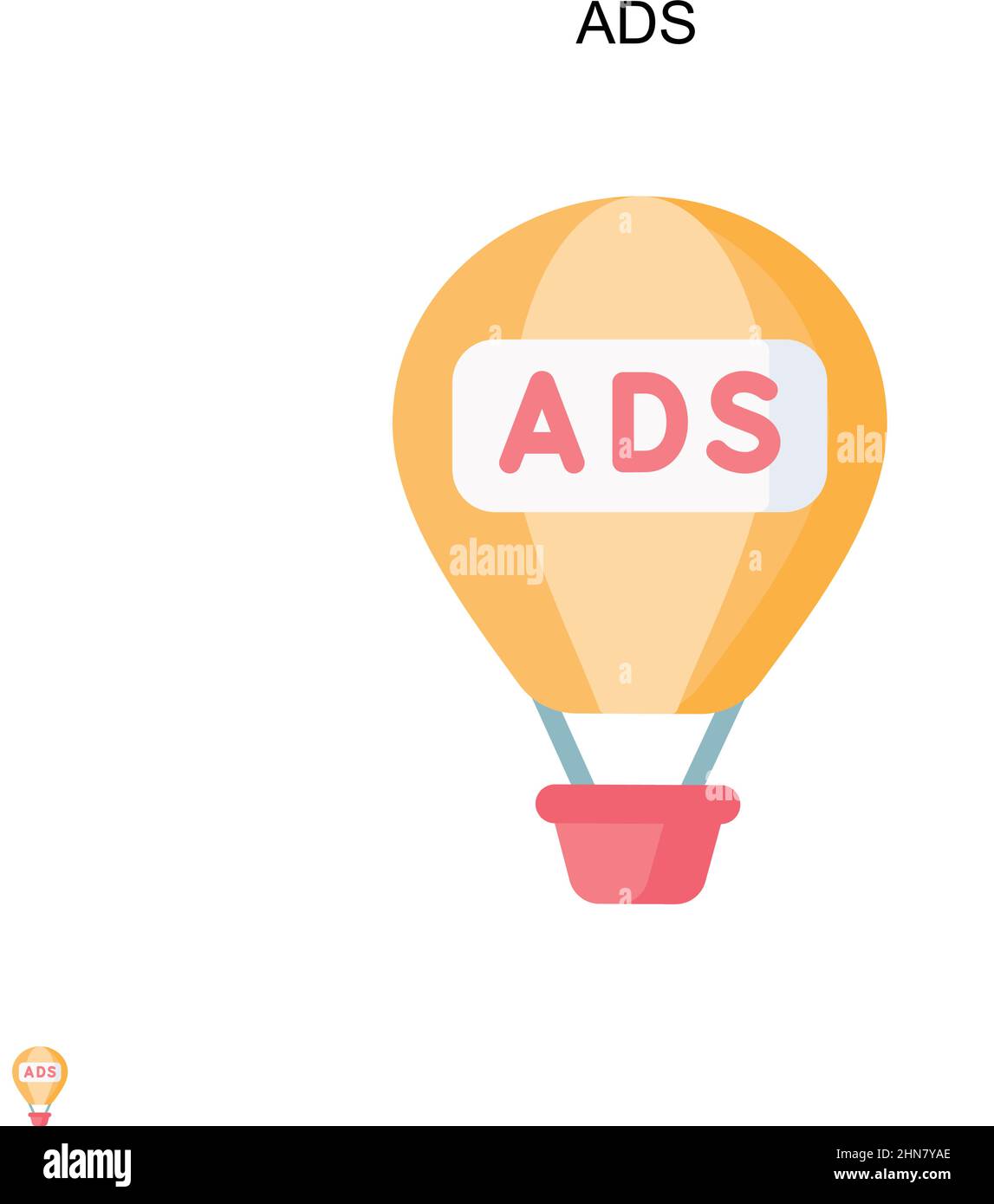 Ads Simple vector icon. Illustration symbol design template for web ...