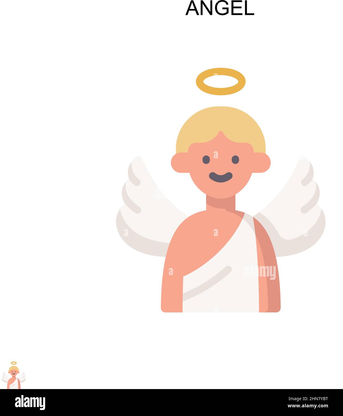 Angel Simple vector icon. Illustration symbol design template for web ...