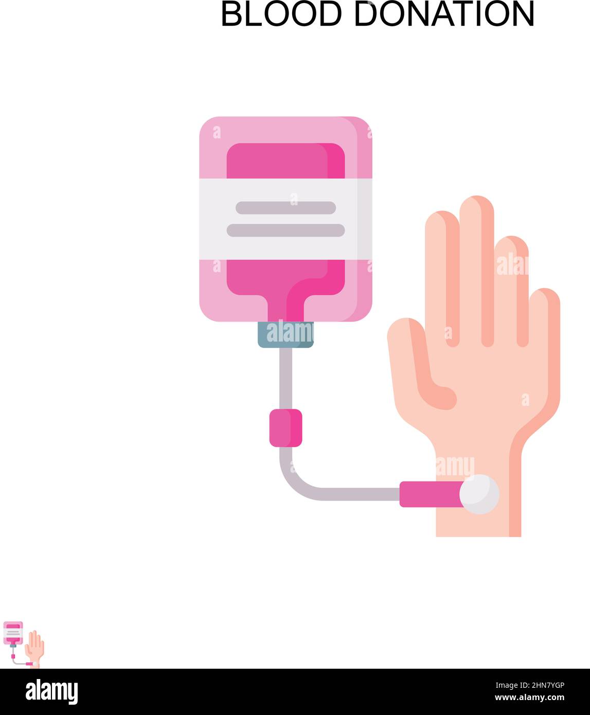 Blood donation Simple vector icon. Illustration symbol design template ...