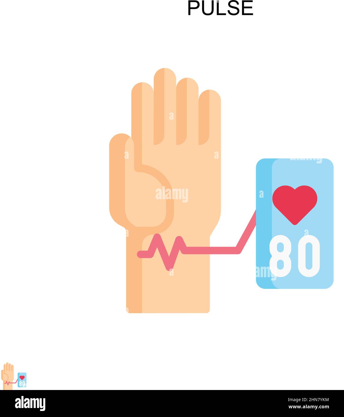 Pulse Simple vector icon. Illustration symbol design template for web ...