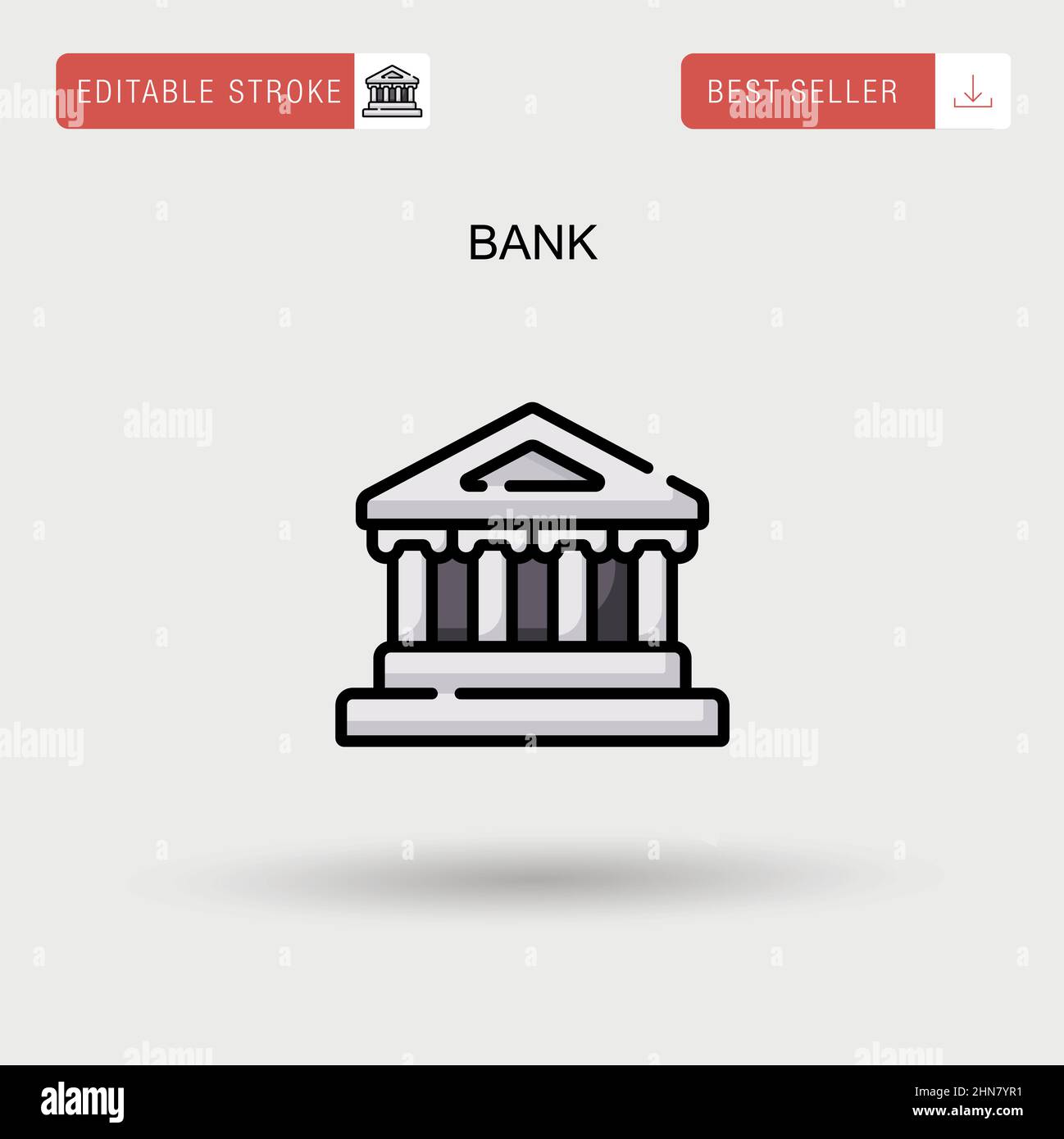 Bank Simple vector icon Stock Vector Image & Art - Alamy