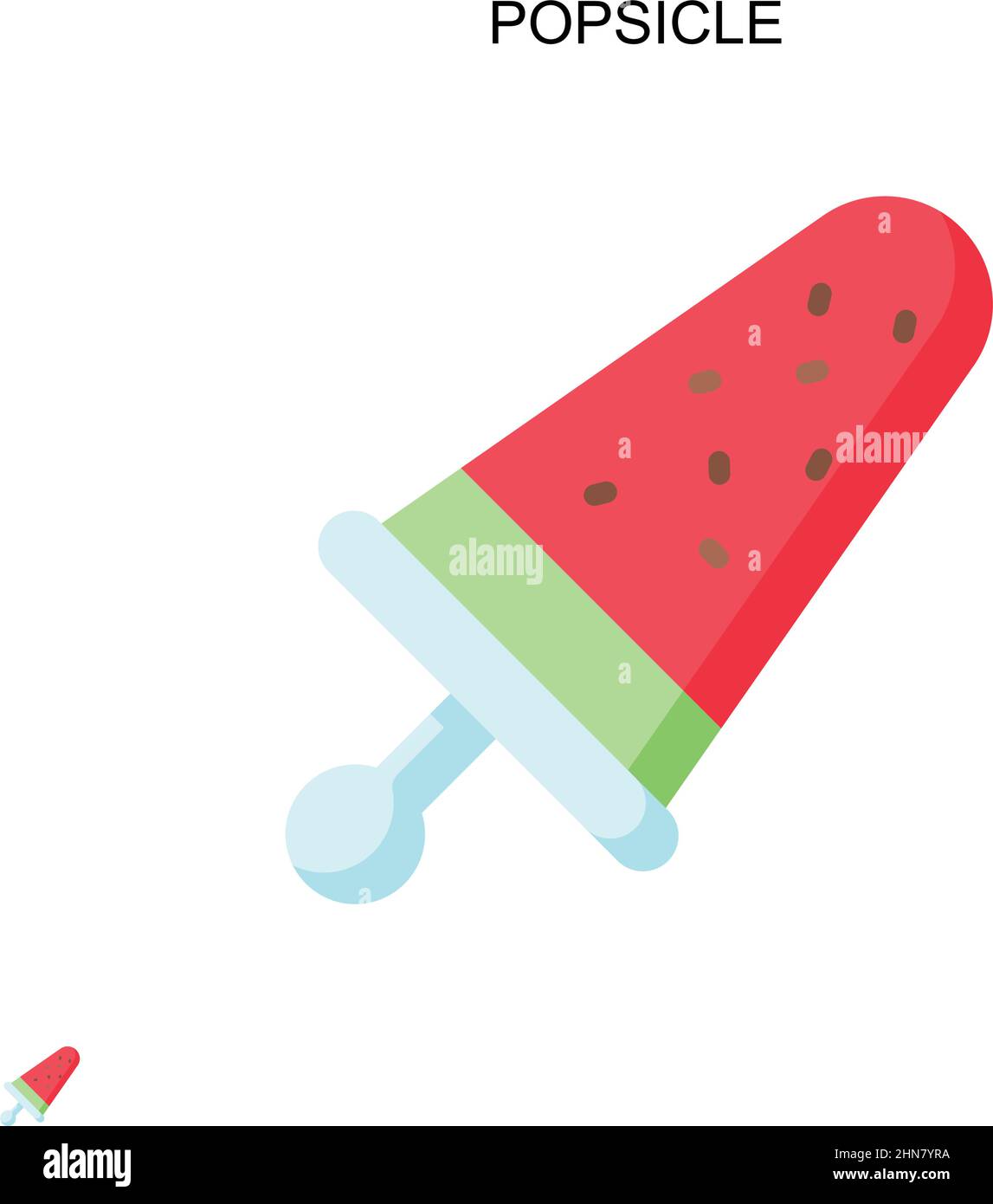 Popsicle Simple vector icon. Illustration symbol design template for ...