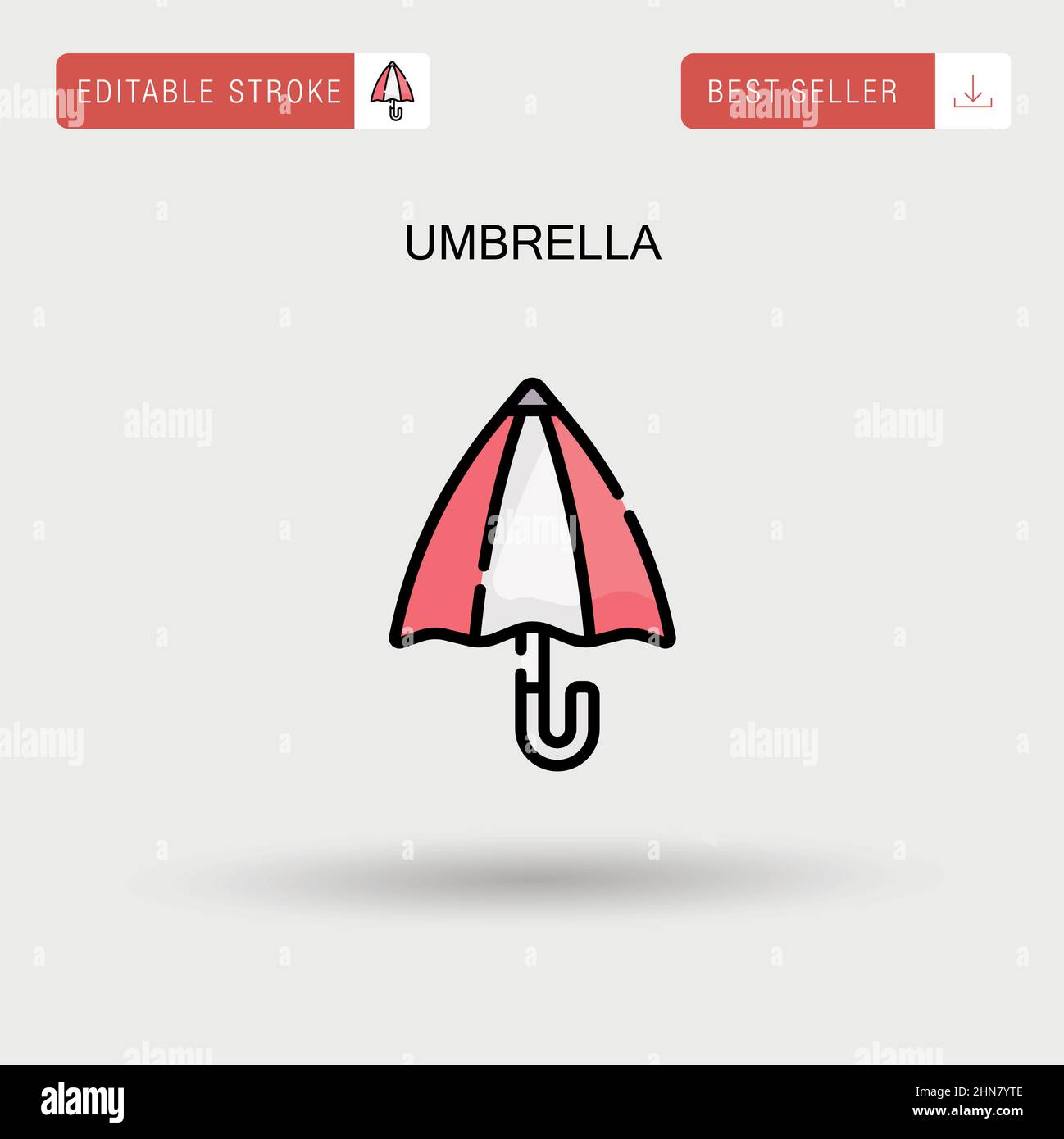 Umbrella Simple vector icon Stock Vector Image & Art - Alamy