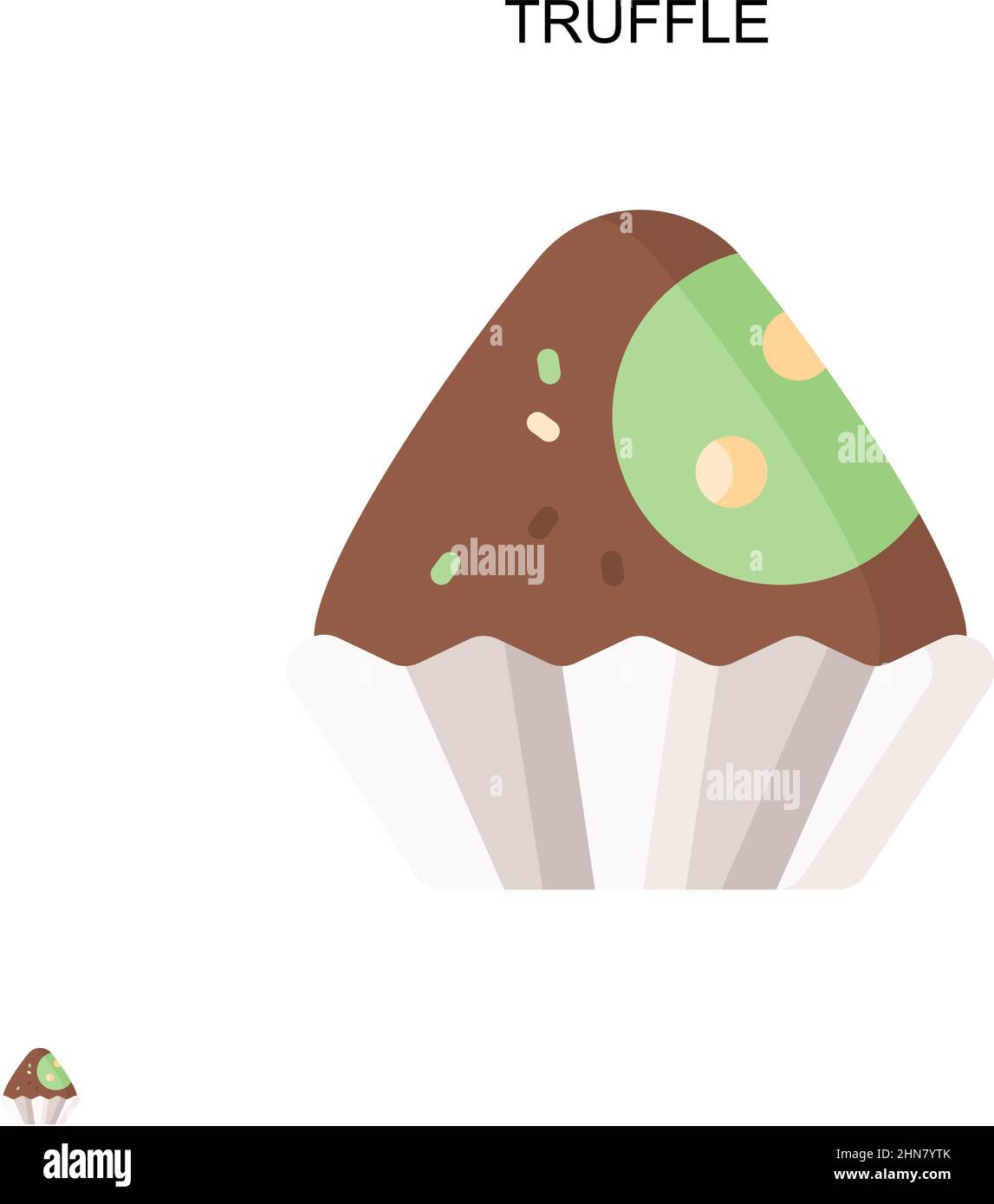 Truffle Simple vector icon. Illustration symbol design template for web ...