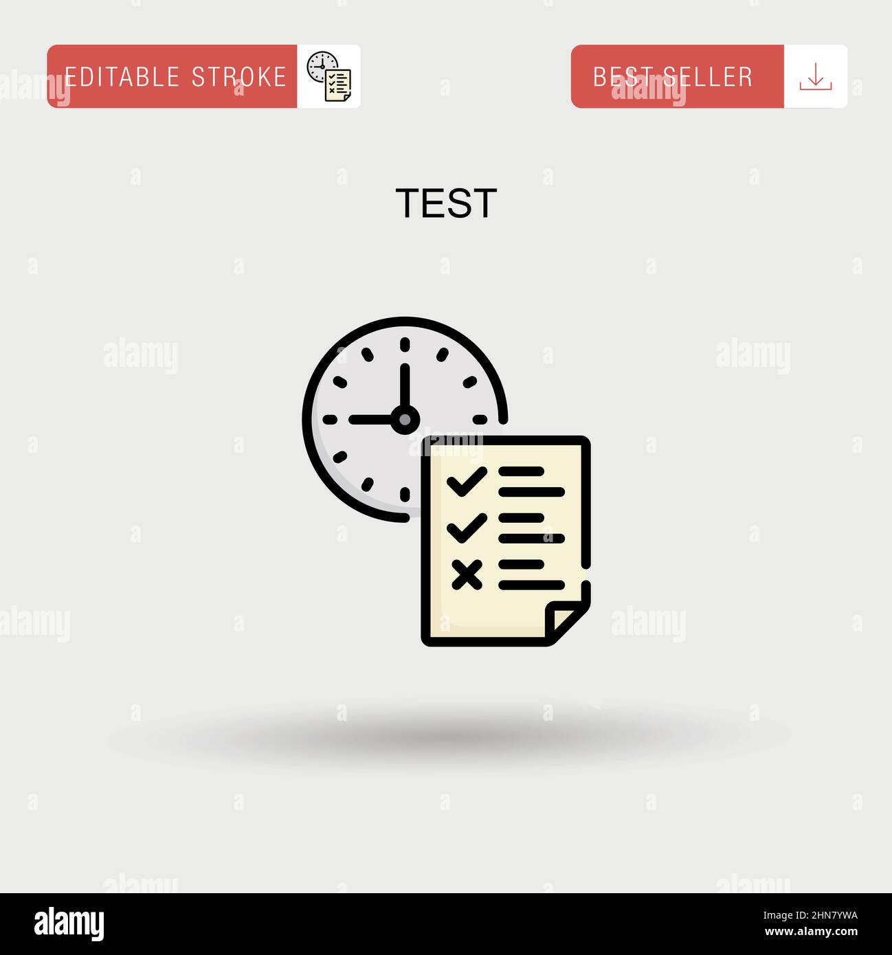 Test Simple vector icon Stock Vector Image & Art - Alamy