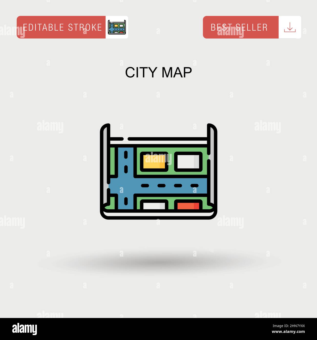 City map Simple vector icon Stock Vector Image & Art - Alamy