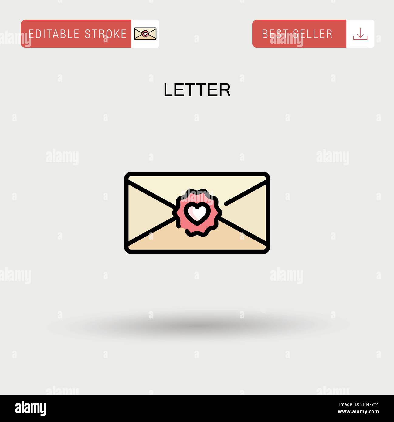 Letter Simple vector icon Stock Vector Image & Art - Alamy