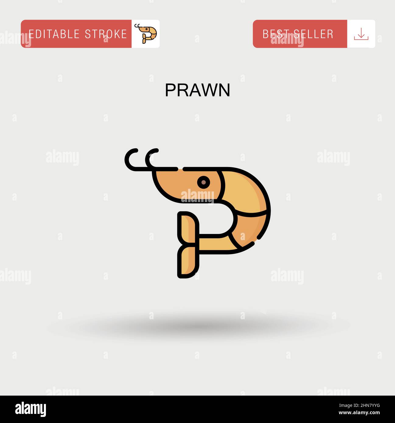 Prawn icon Stock Vector Images - Alamy