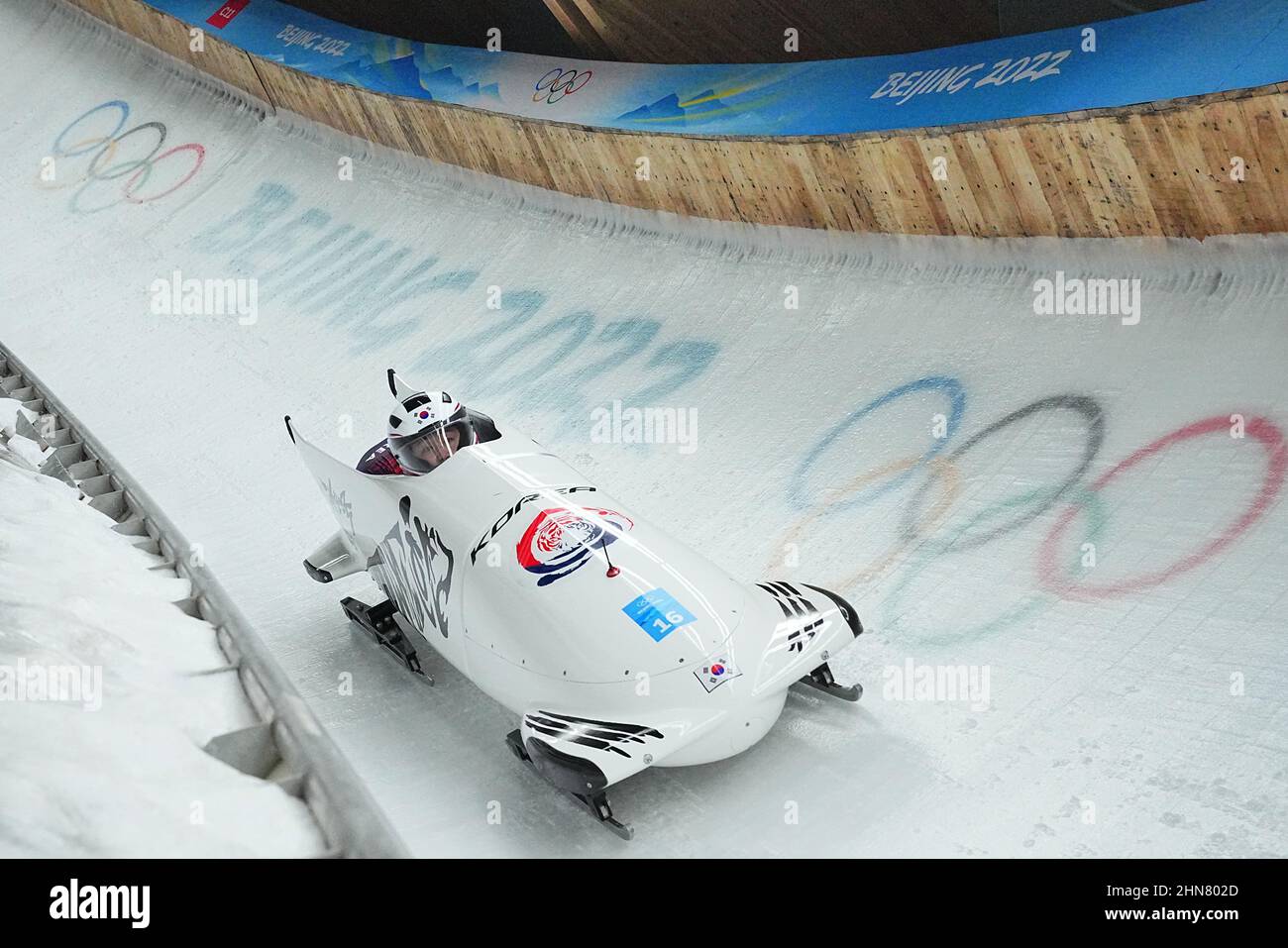 Yanqing, China. 14th Feb, 2022. Olympics, bobsleigh, two-man bobsleigh ...