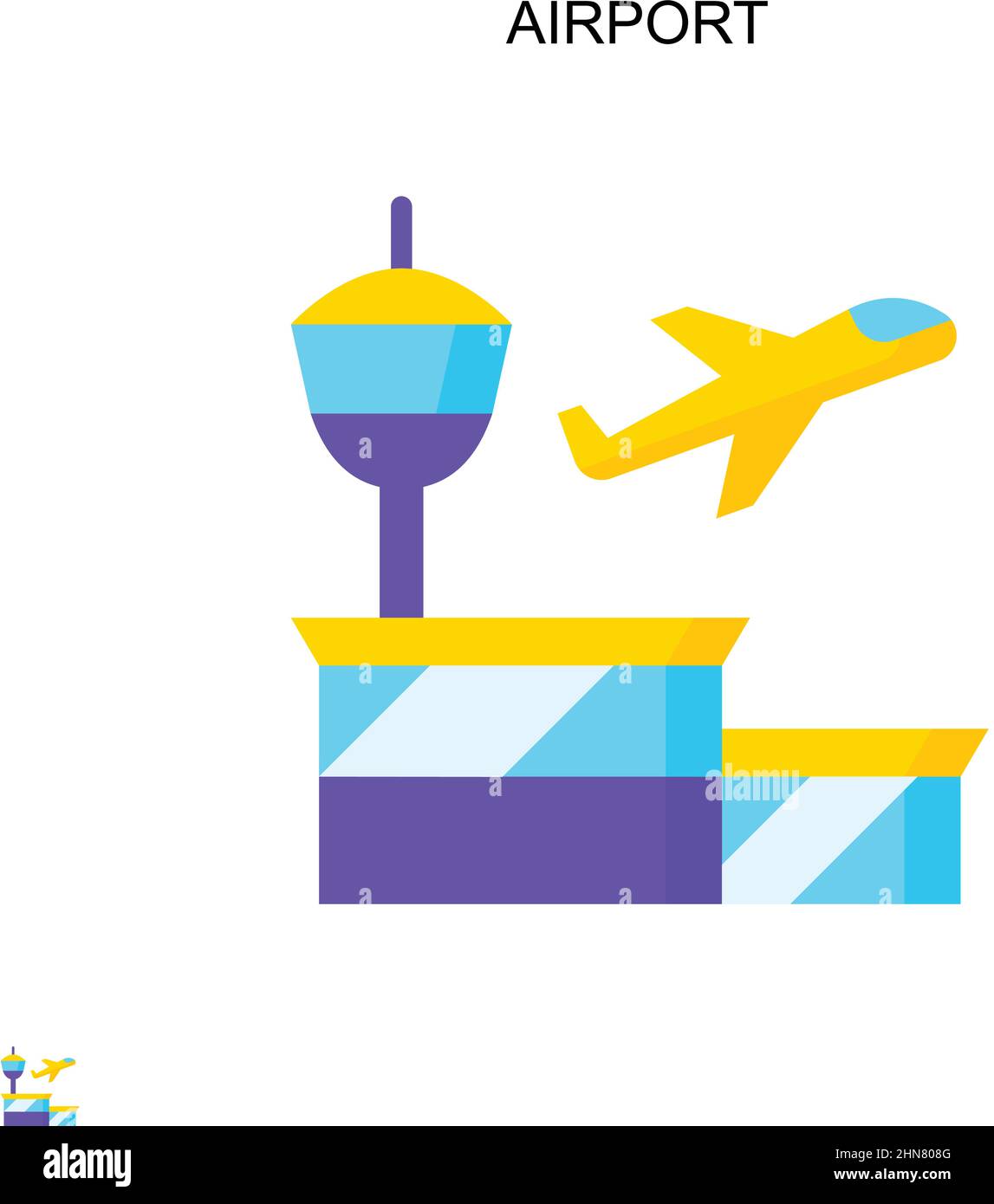Airport Simple vector icon. Illustration symbol design template for web ...