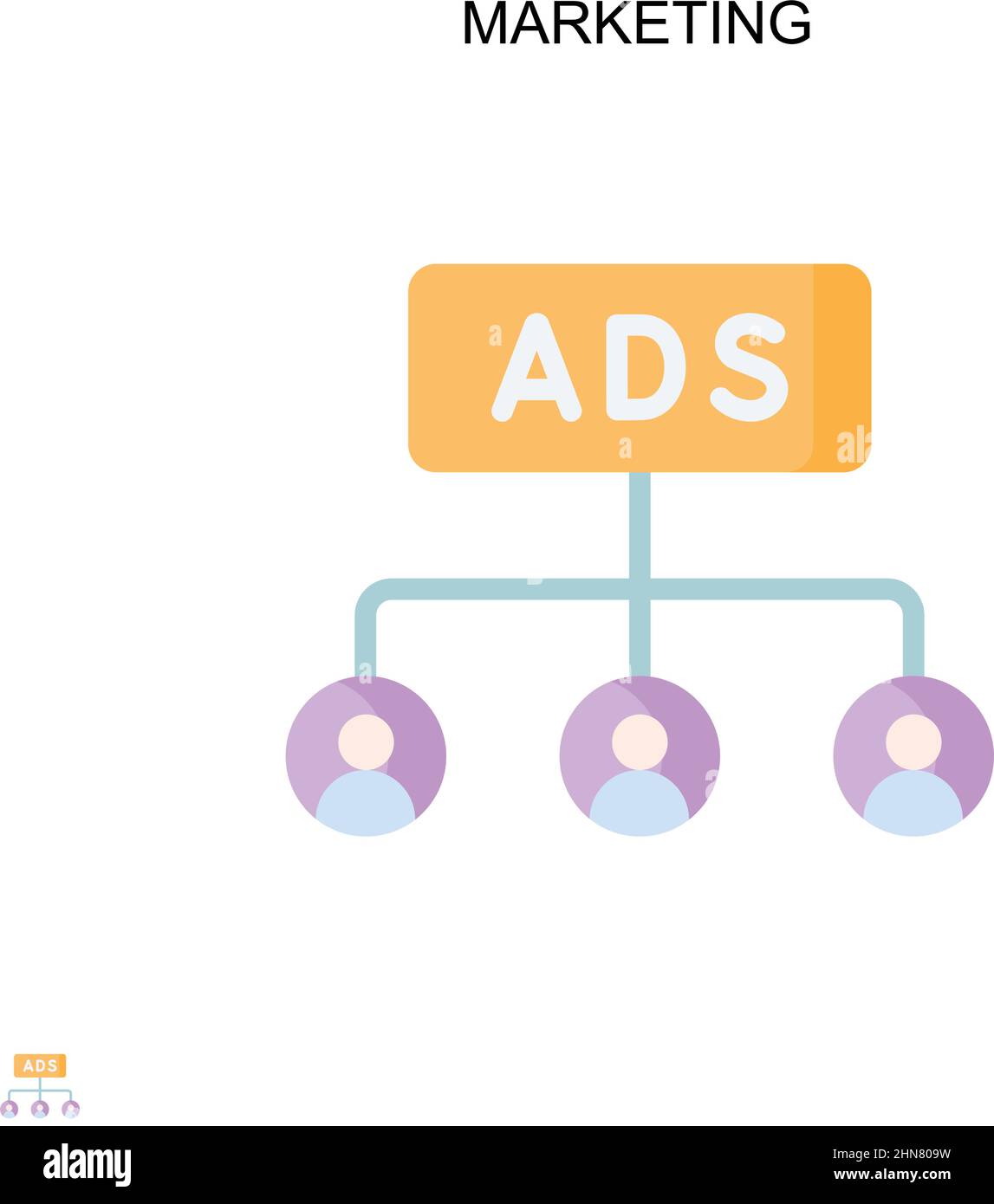 Marketing Simple vector icon. Illustration symbol design template for ...