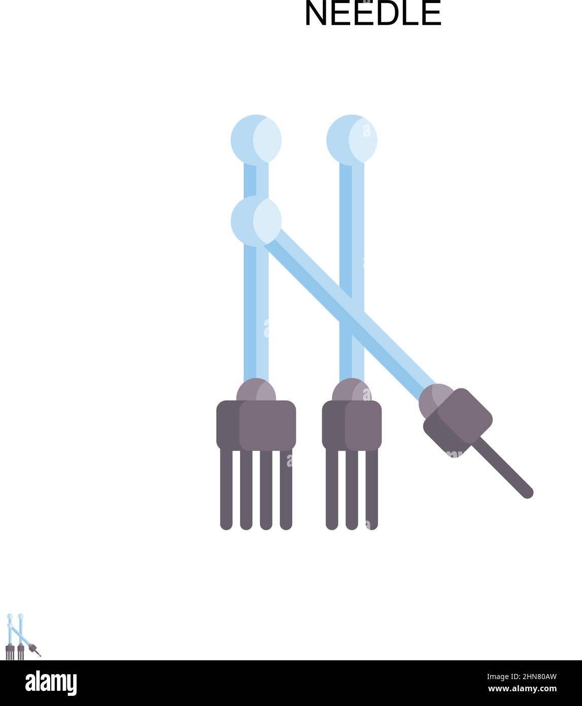 Needle Simple vector icon. Illustration symbol design template for web ...