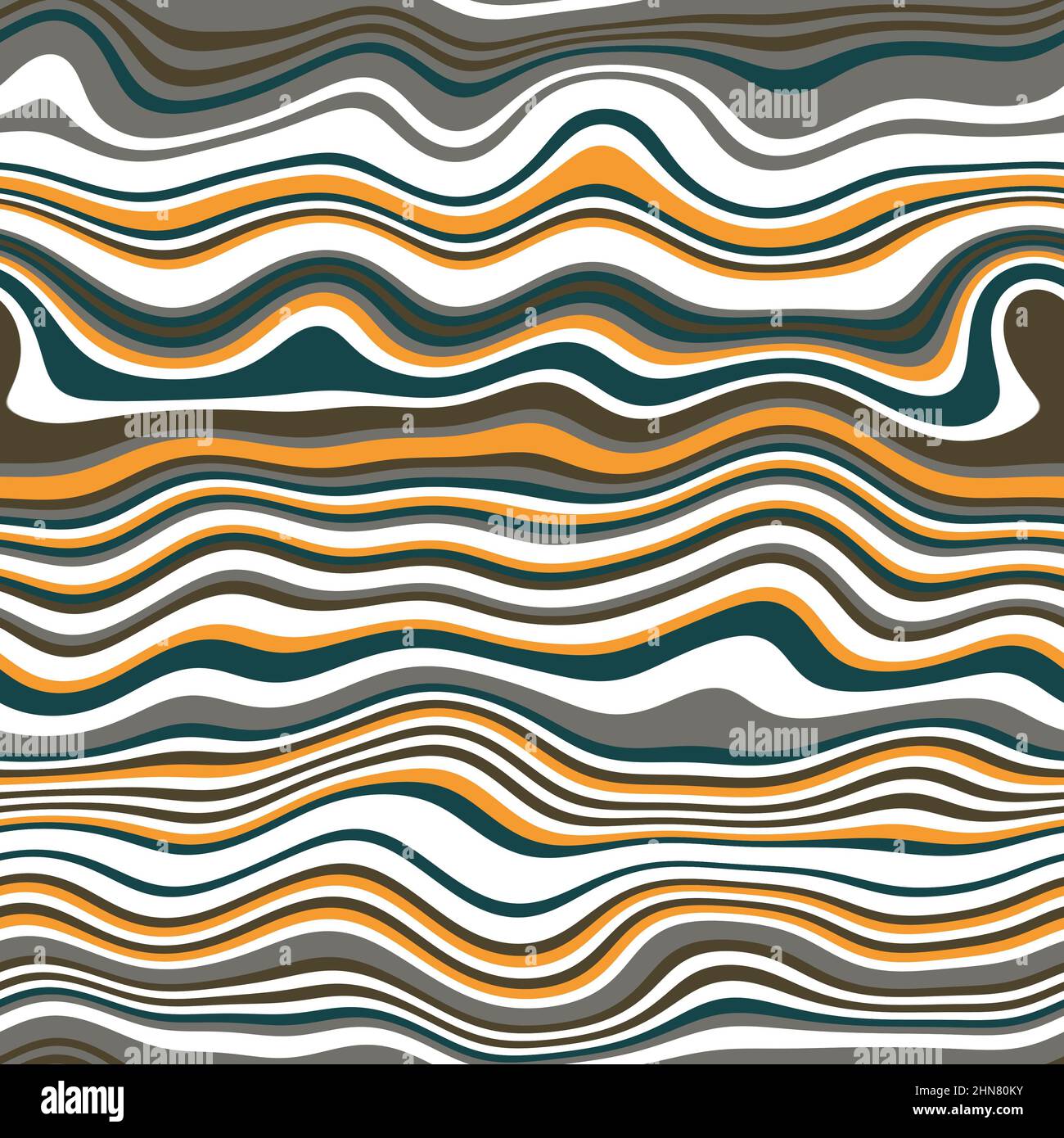 Seamless wavy stripe trendy surface pattern design for print. High ...