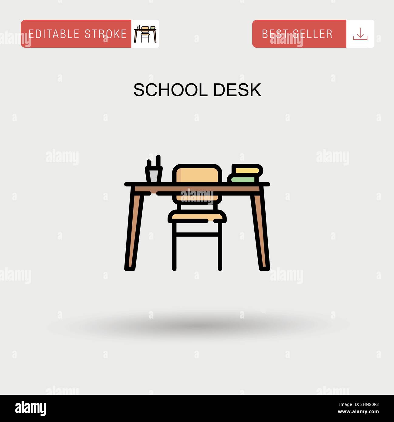 School desk Simple vector icon Stock Vector Image & Art - Alamy