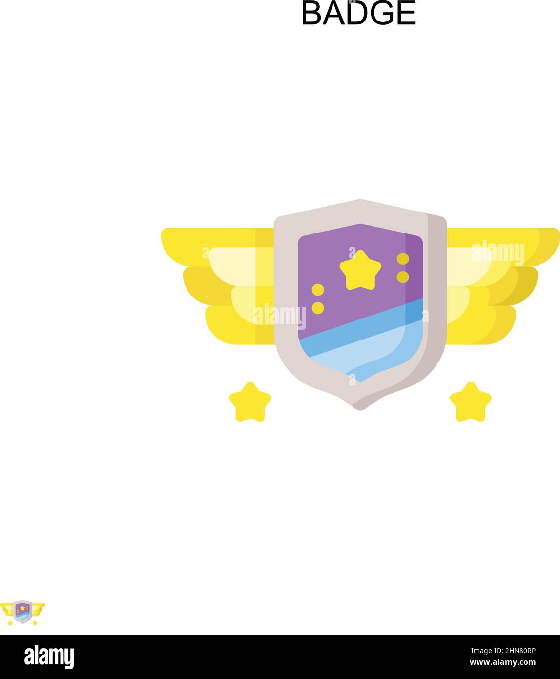 Badge Simple vector icon. Illustration symbol design template for web mobile UI element Stock ...