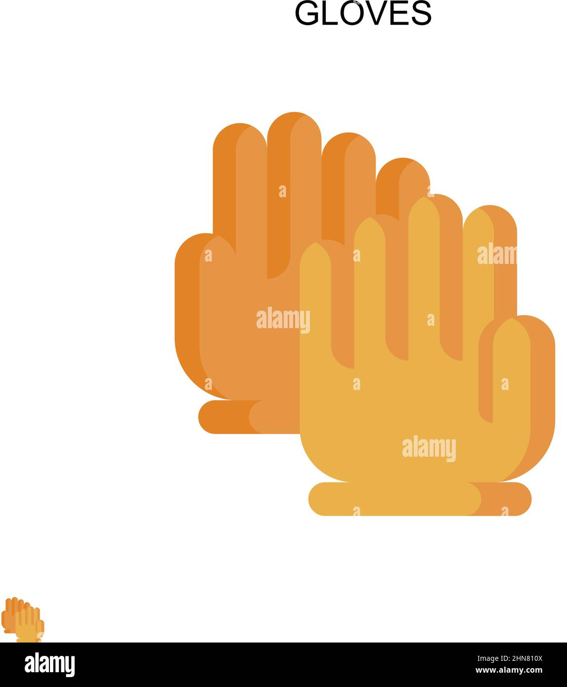 Gloves Simple vector icon. Illustration symbol design template for web mobile UI element Stock ...